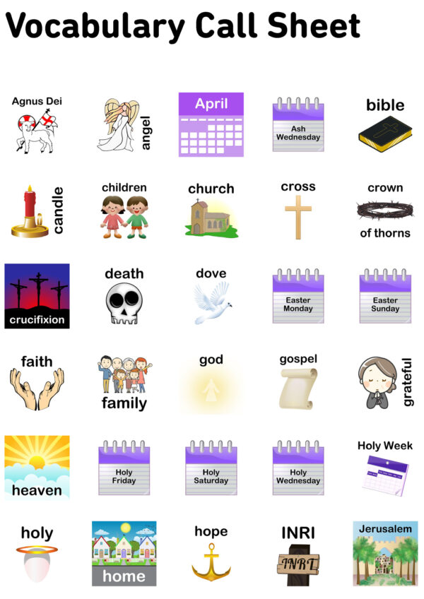 Easter Bingo Religious 5x5 (100 pages + call sheet) | Made By Teachers