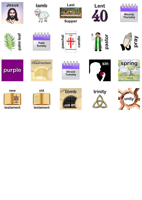 Easter Bingo Religious 5x5 (100 pages + call sheet) | Made By Teachers