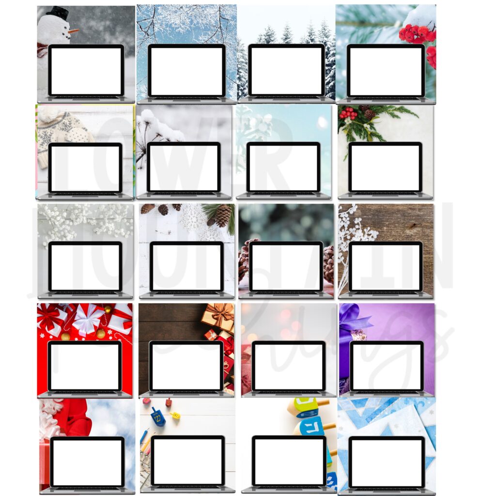 Winter Computer Mock-ups for Resources and Social Media | Made By Teachers