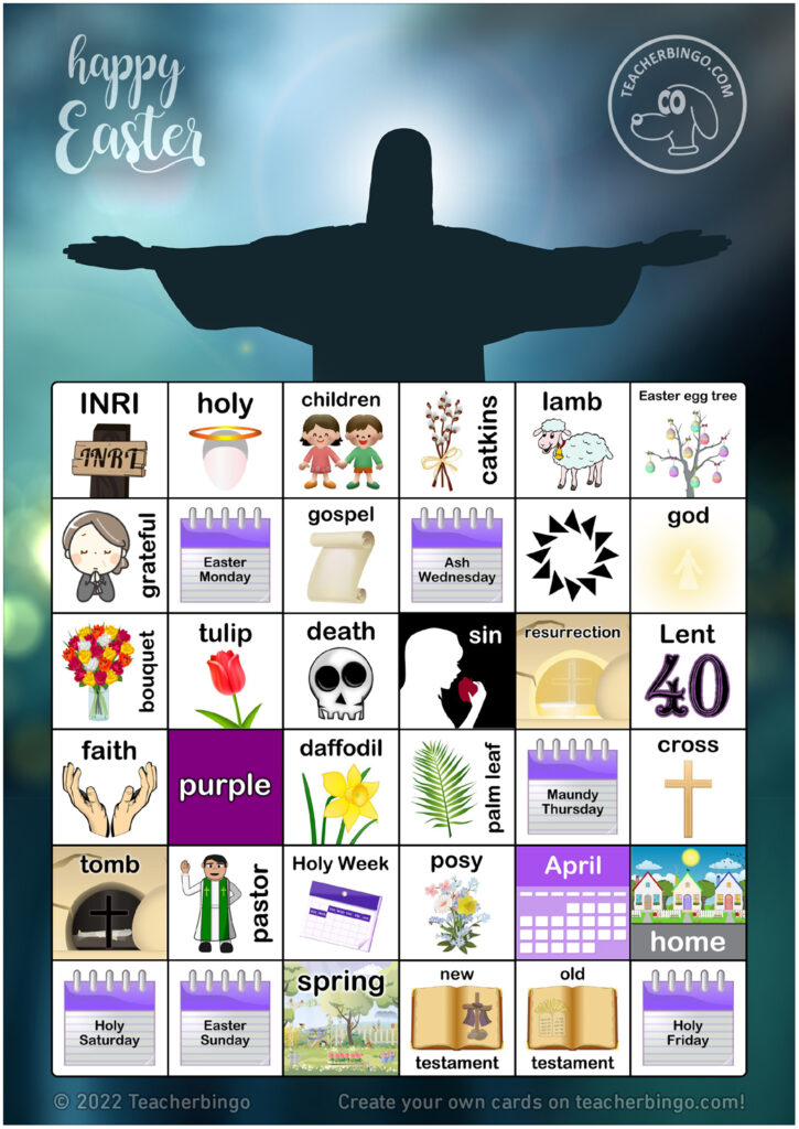 Easter Bingo Kids 3x3 (5 pages + call sheet) | Made By Teachers