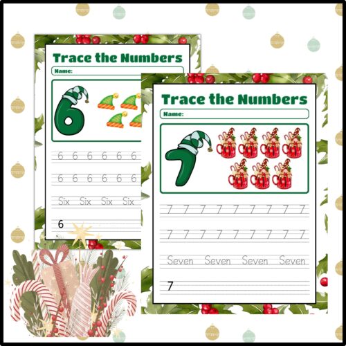 CHRISTMAS Handwriting Practice Numbers, Tracing Numbers 1-10 | Made By ...