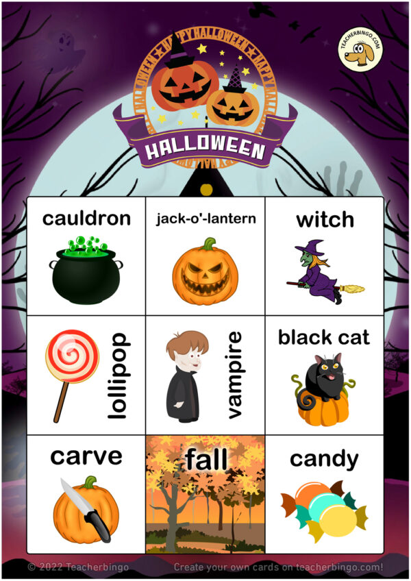 Halloween Bingo 3x3 (100 pages + call sheet) - Made By Teachers