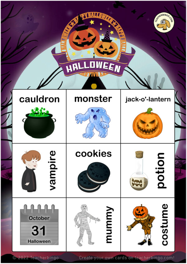 Halloween Bingo 3x3 (100 pages + call sheet) | Made By Teachers