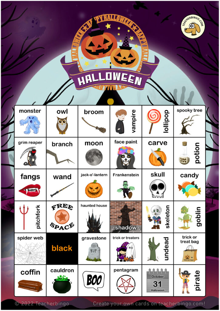 Halloween Bingo 6x6 (100 pages + call sheet) | Made By Teachers