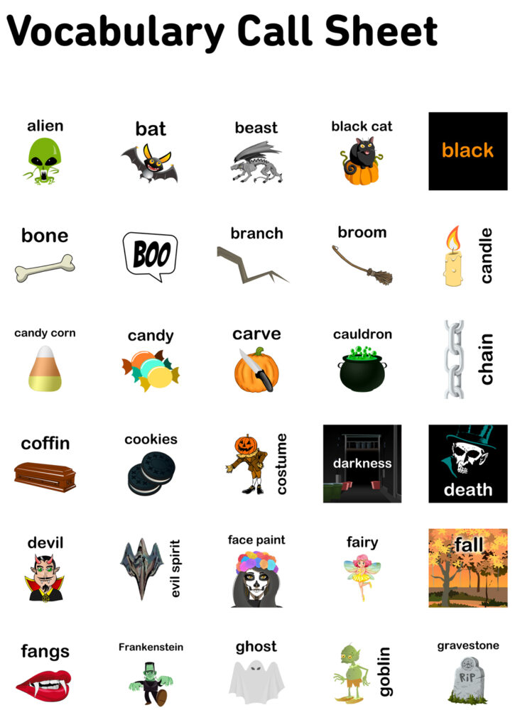 Halloween Bingo 7x7 (100 pages + call sheet) - Made By Teachers