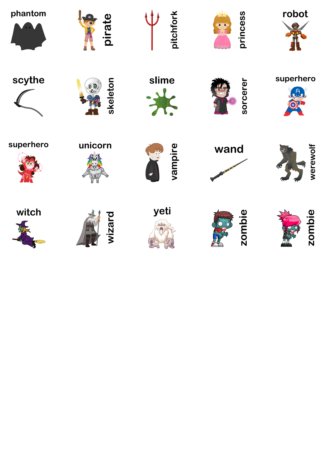 Halloween Costumes Bingo 5x5 (100 pages + call sheet) | Made By Teachers