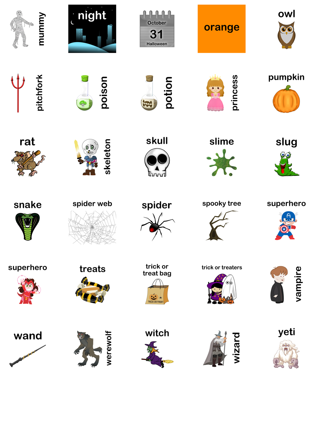 Halloween Bingo Kids 6x6 (5 pages + call sheet) | Made By Teachers