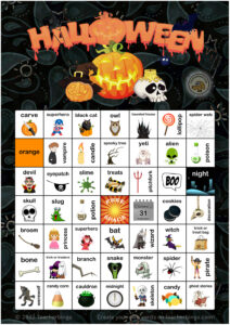 Halloween Bingo Kids 7x7 (5 pages + call sheet) | Made By Teachers