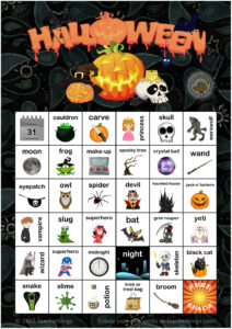 Halloween Bingo Kids 6x6 (100 pages + call sheet) | Made By Teachers