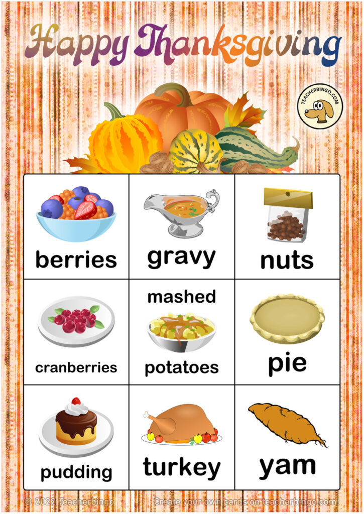 Thanksgiving Bingo Historical 3x3 (100 pages + call sheet) | Made By ...