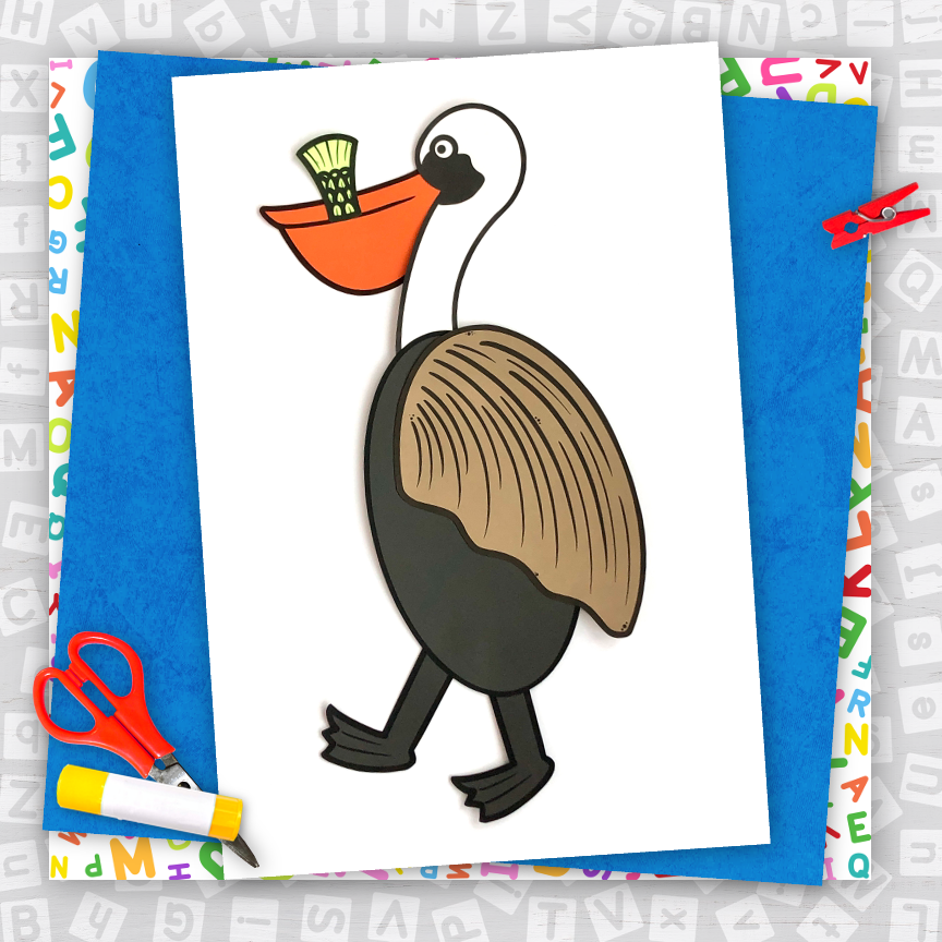 Pelican Craft | Bird Craft | Wetland Pond Craft | Louisiana State ...