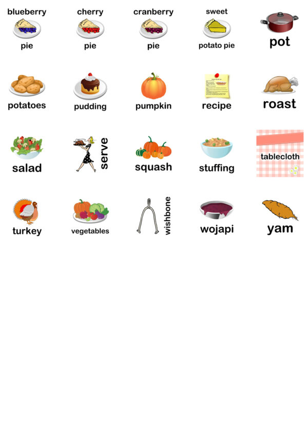 Thanksgiving Food Bingo 5x5 (100 pages + call sheet) | Made By Teachers