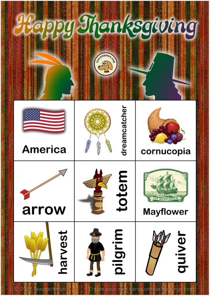 Thanksgiving Bingo Historical 3x3 (100 pages + call sheet) | Made By ...