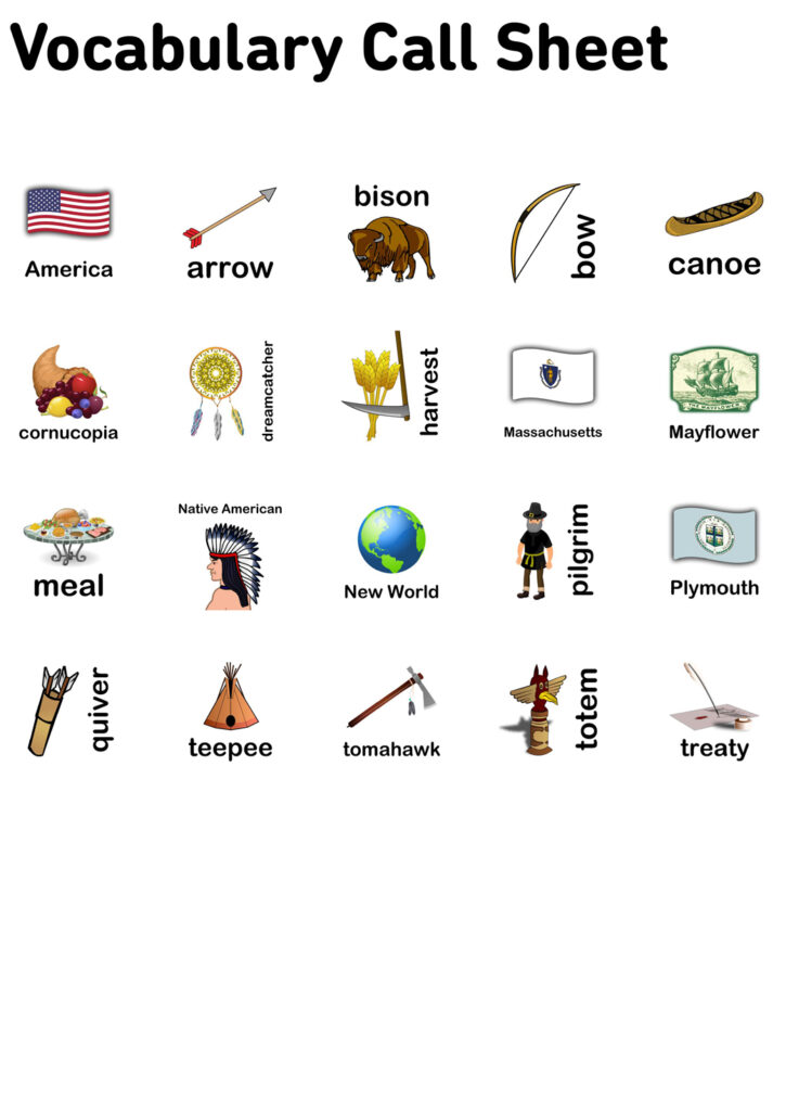 Thanksgiving Bingo Historical 3x3 (100 pages + call sheet) - Made By ...