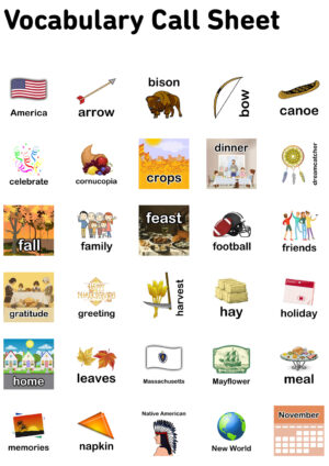 Thanksgiving Bingo Historical 5x5 (100 pages + call sheet) - Made By ...