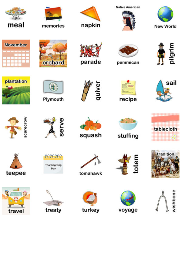 Thanksgiving Bingo Historical 6x6 (100 pages + call sheet) - Made By ...