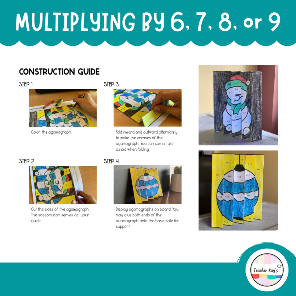 Christmas Math Agamographs - Multiplying by 6, 7, 8, or 9 | Made By ...