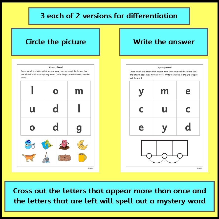 Letter Recognition and CVC (short 'u') Mystery Word Puzzle Activity ...