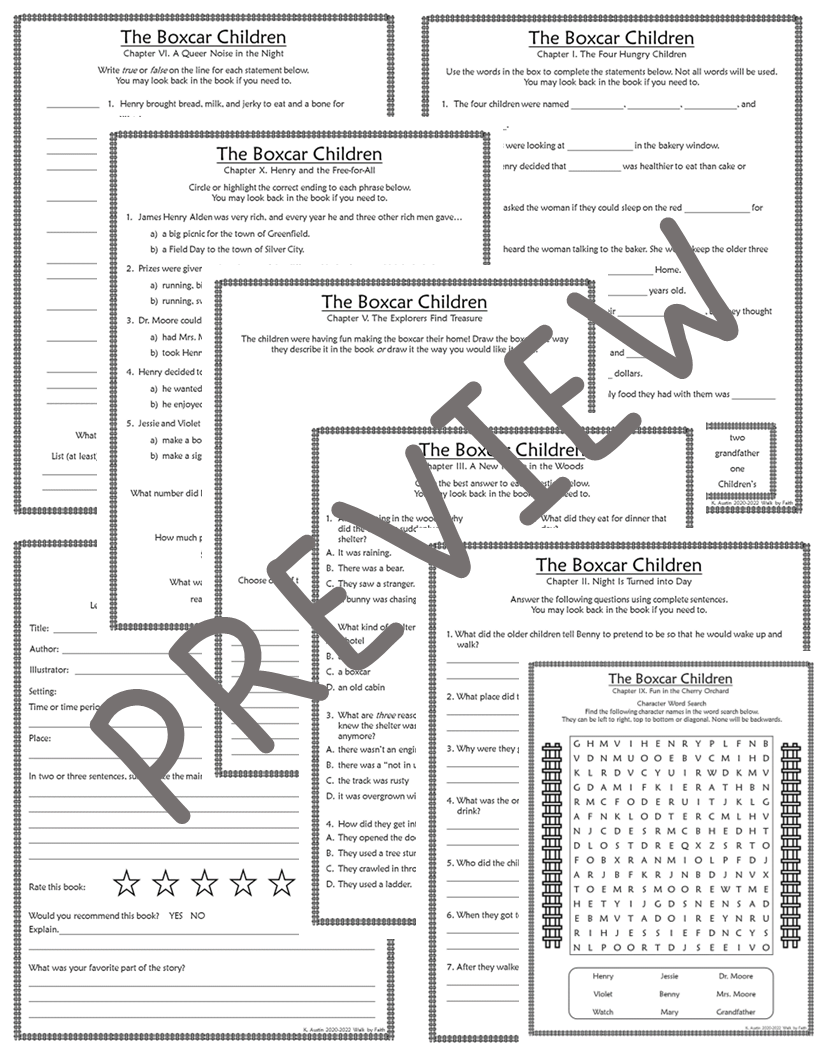 The Boxcar Children Novel Studies Books 1-4 | Made By Teachers