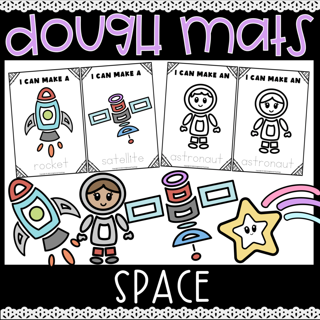 Space Play Dough Mats Fine Motor Skills, Space Playdough Mats, Space ...