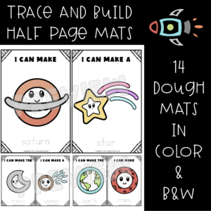Space Play Dough Mats Fine Motor Skills, Space Playdough Mats, Space ...
