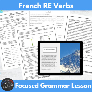 French grammar lesson - RE verbs | Made By Teachers