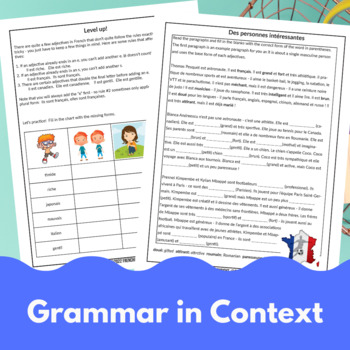 French grammar lesson - French regular adjectives | Made By Teachers