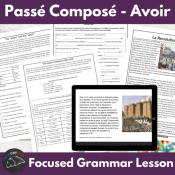 French grammar lesson - the passé composé with avoir | Made By Teachers