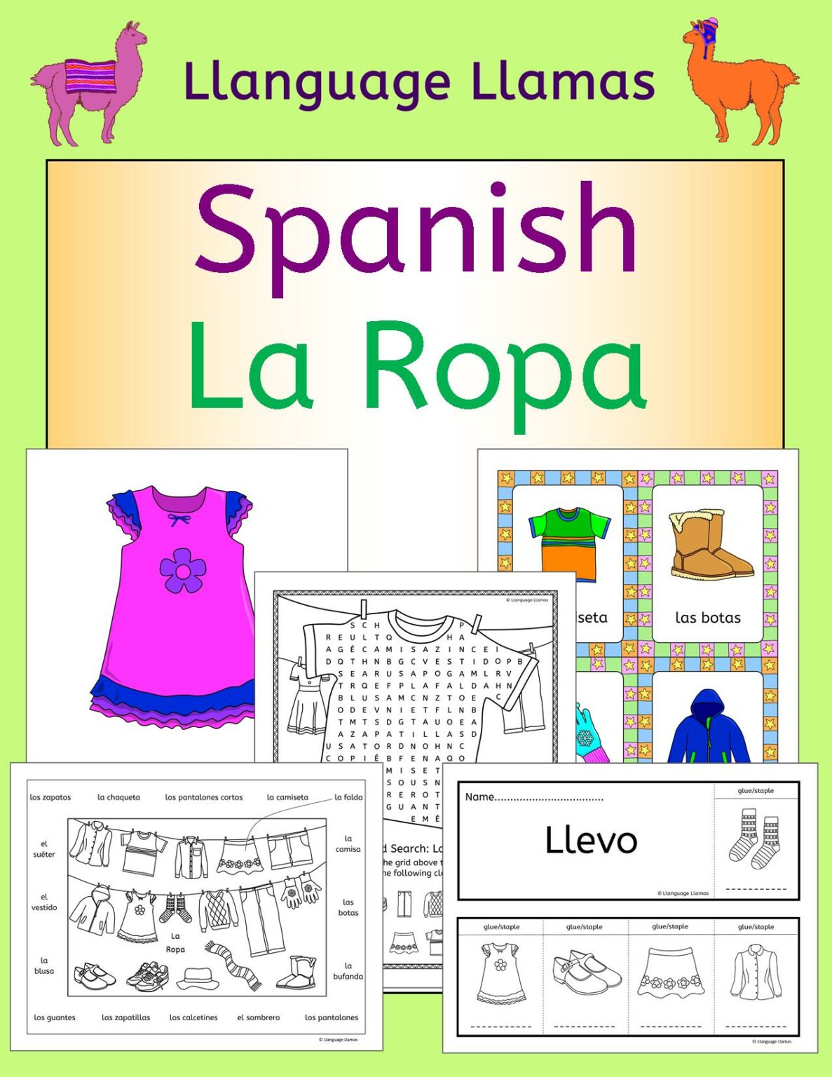 Spanish Clothing - La Ropa - Fun activities, games, puzzles and more ...