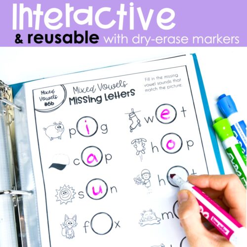 1st Grade CVC Words Intervention Binder and Activities - Made By Teachers