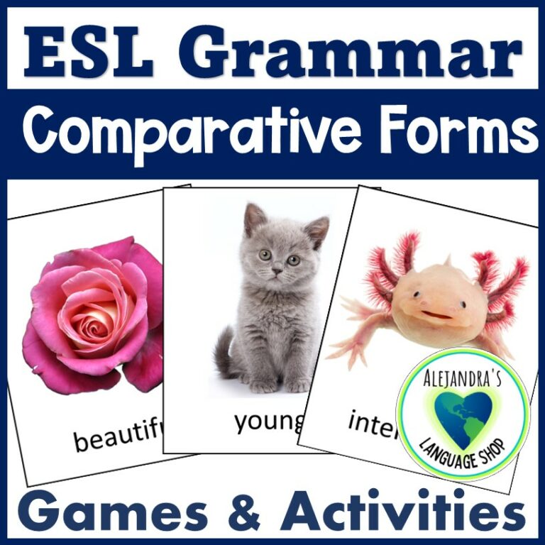 ESL Grammar Comparative Forms Games and Activities | Made By Teachers
