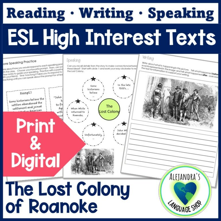 ESL Reading - High Interest Texts - The Lost Colony | Made By Teachers