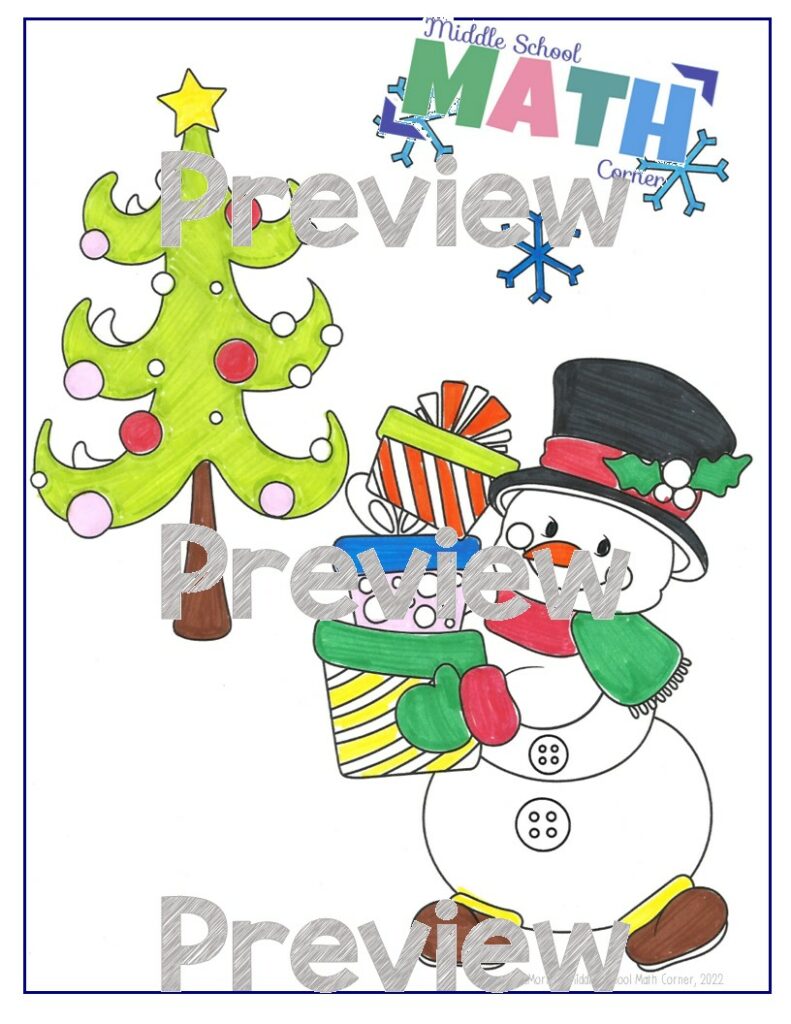 Christmas and Winter Factoring Polynomials, Polynomial Expressions a=1 ...