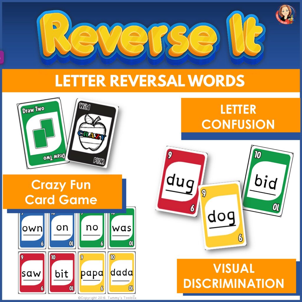 Letter Reversal Word Card Game | Made By Teachers