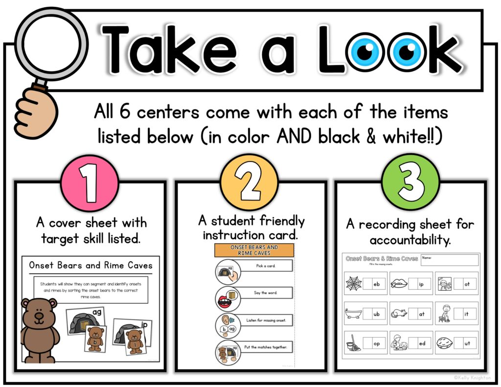 Kindergarten Literacy Centers - Bear Themed | Made By Teachers