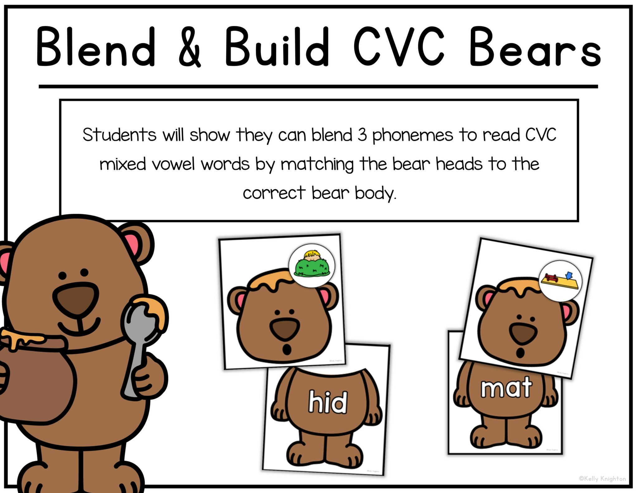 Kindergarten Literacy Centers - Bear Themed | Made By Teachers