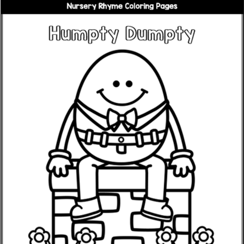 Humpty Dumpty Nursery Rhyme Coloring Pages Book | Made By Teachers