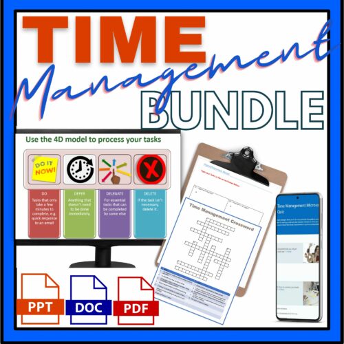 Time Management Bundle - Powerpoint, Crossword, Quiz using MS Forms ...