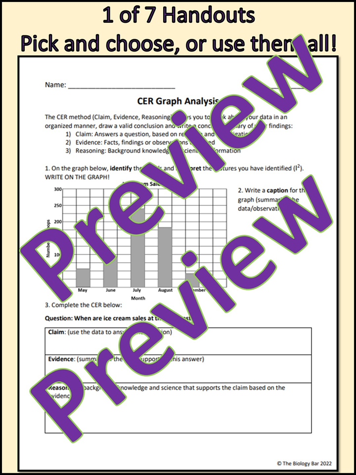 CER Science Graphing | Made By Teachers