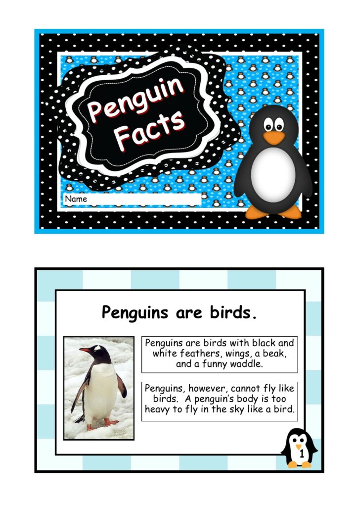 Penguin Facts Mini Book Reading Comprehension | Made By Teachers