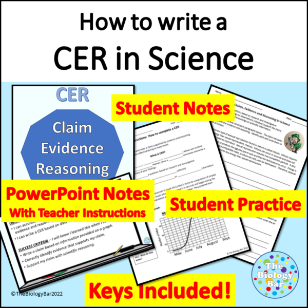 Science CER Instructions Practice PPT and Worksheets | Made By Teachers