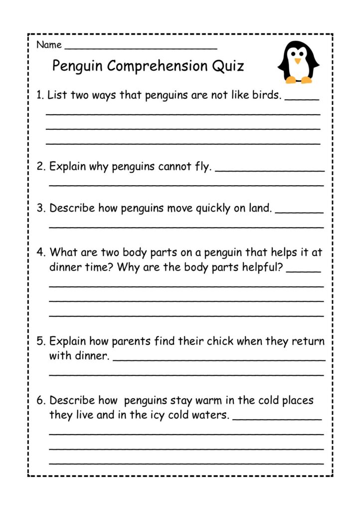 Penguin Facts Mini Book Reading Comprehension | Made By Teachers