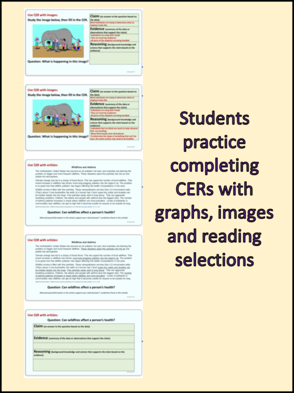 Science CER Instructions Practice PPT and Worksheets | Made By Teachers