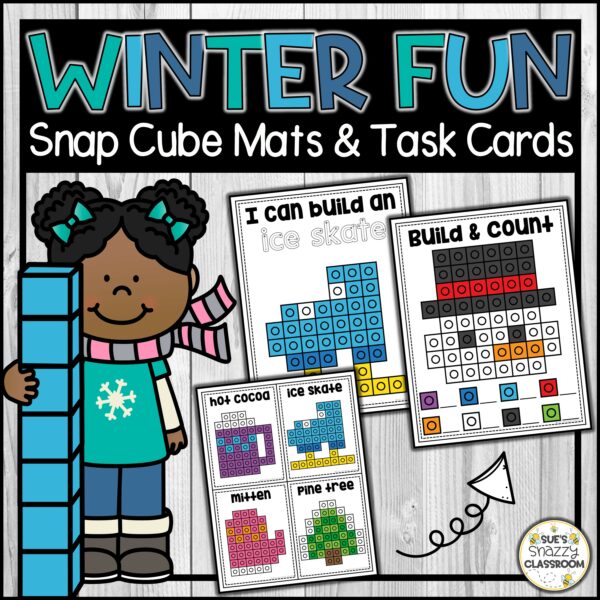 Winter Snap Cubes Activity Mats | Fine Motor Task Cards | Math Center ...