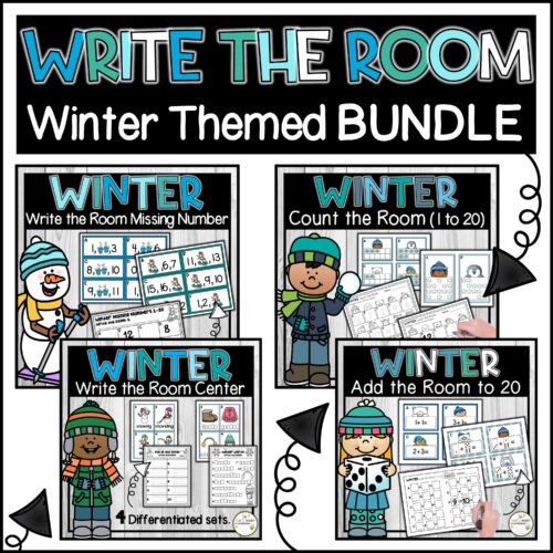 Winter Themed Write the Room Centers | ELA and Math Activities BUNDLE ...
