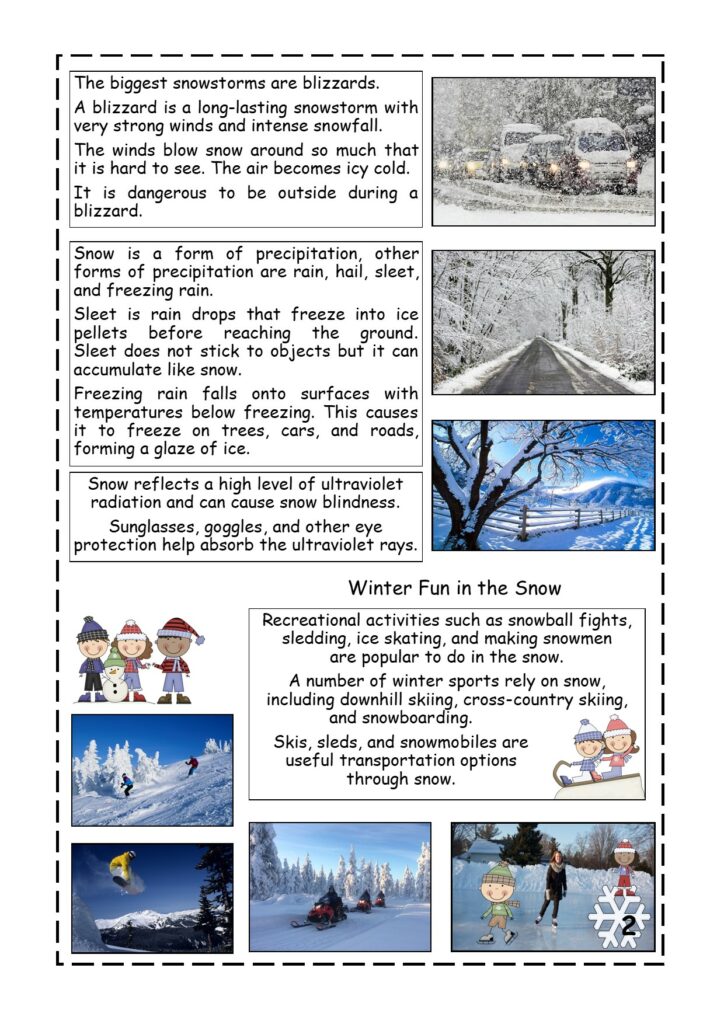 Fun Facts About Snow Reading Comprehension Passage | Made By Teachers