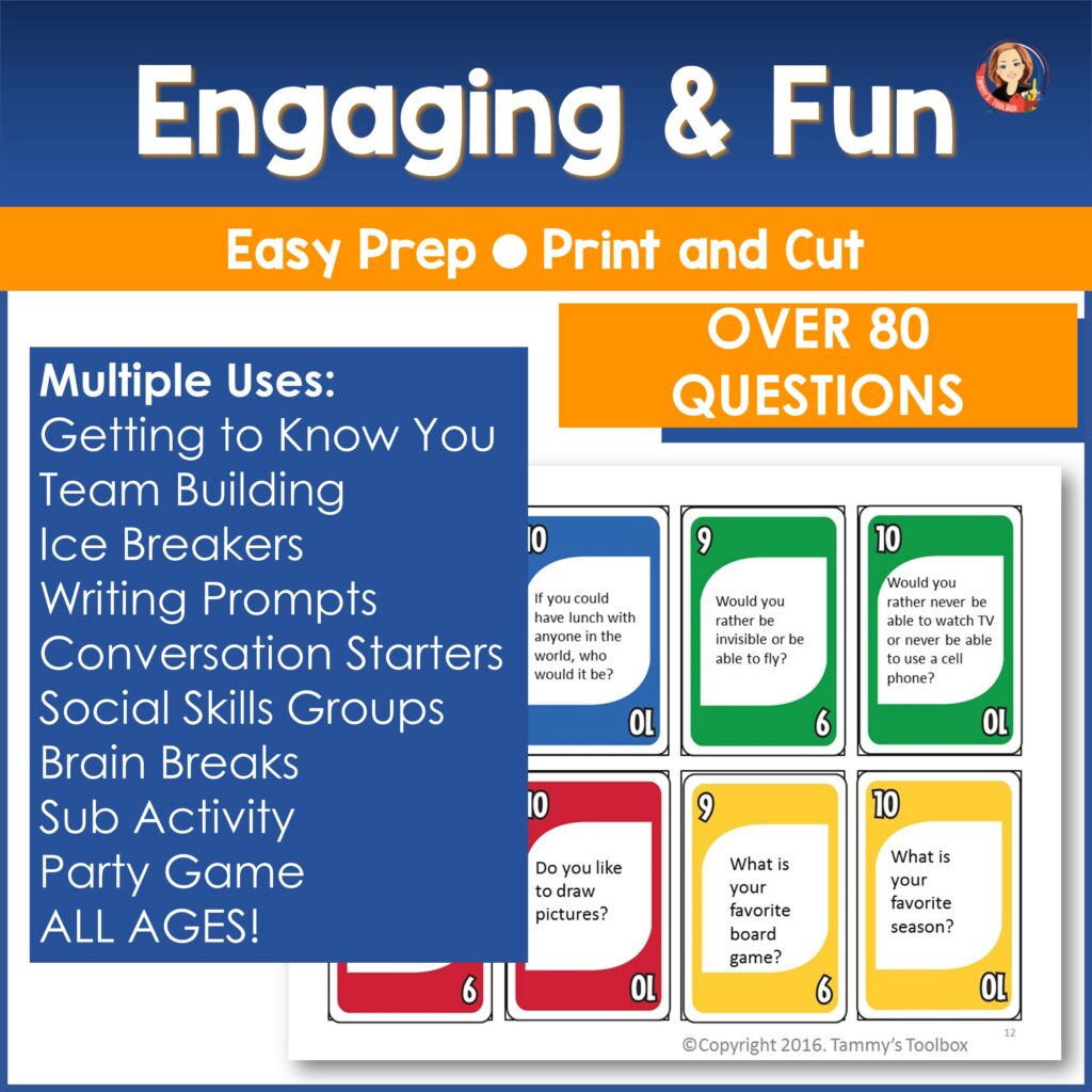 Getting to Know You Card Game for Back to School | Made By Teachers