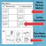 CVC Word Families Worksheets Word Search Read Trace Spell Cut Glue ...
