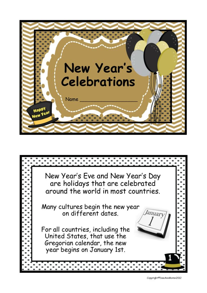 New Year's Celebrations Mini Book Reading Comprehension | Made By Teachers