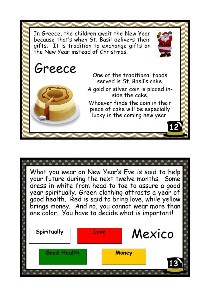 New Year's Celebrations Mini Book Reading Comprehension | Made By Teachers